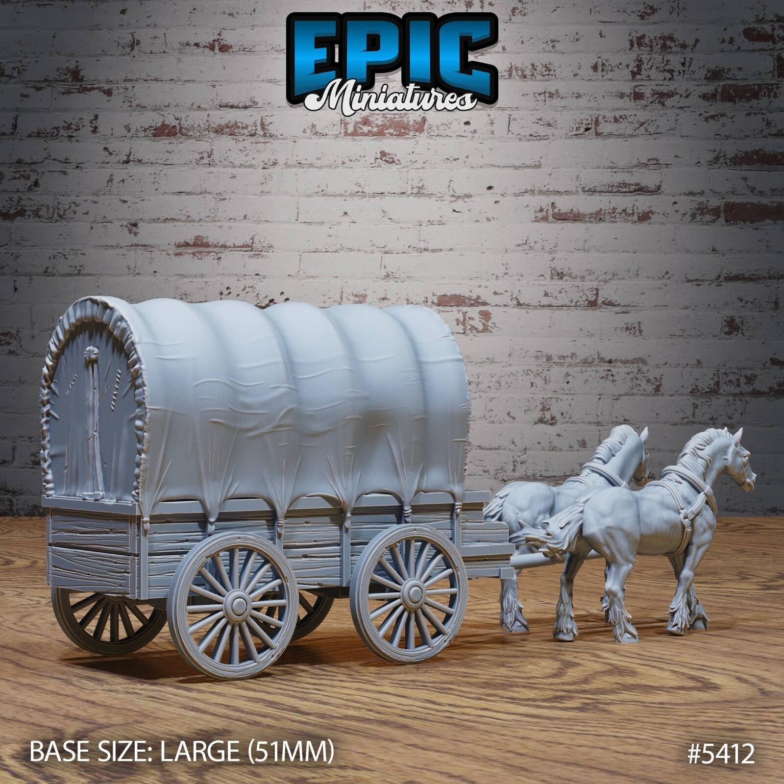 Mimic Wagon & Horses - Epic Miniatures