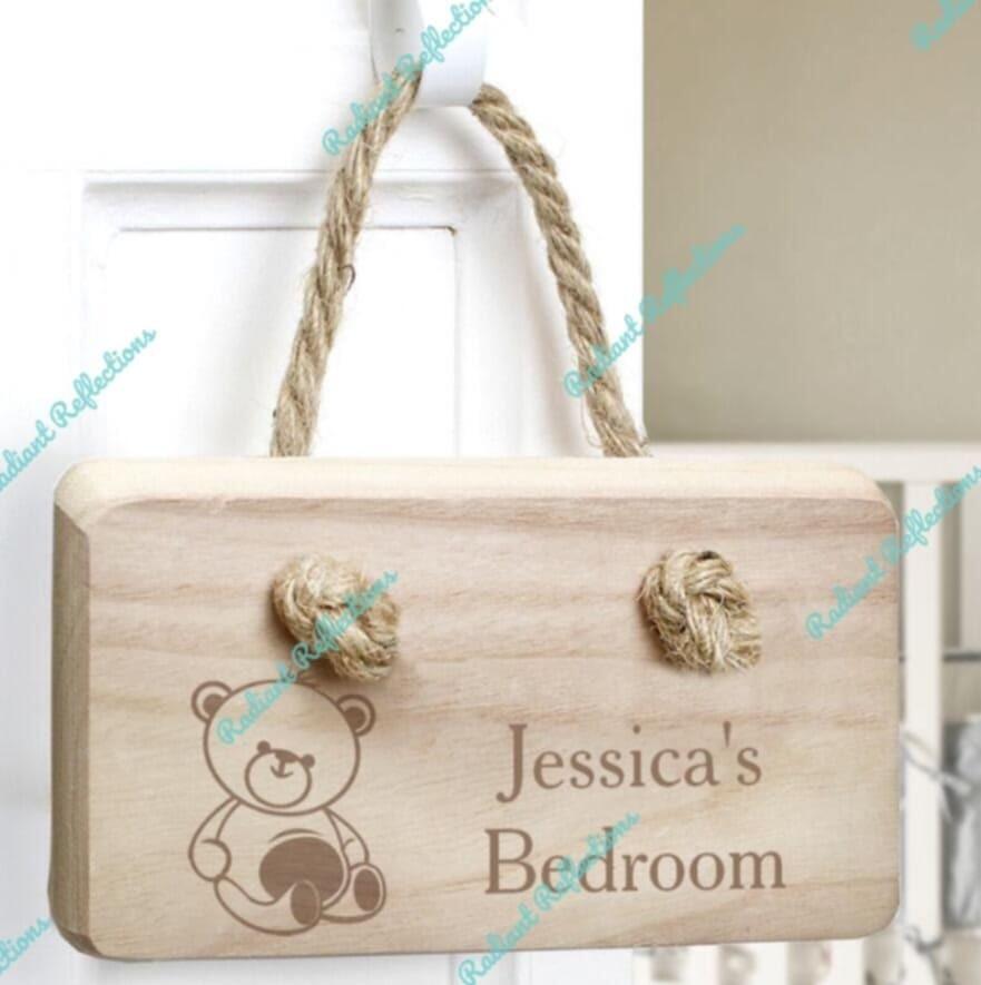 Personalised Teddy Wooden Sign
