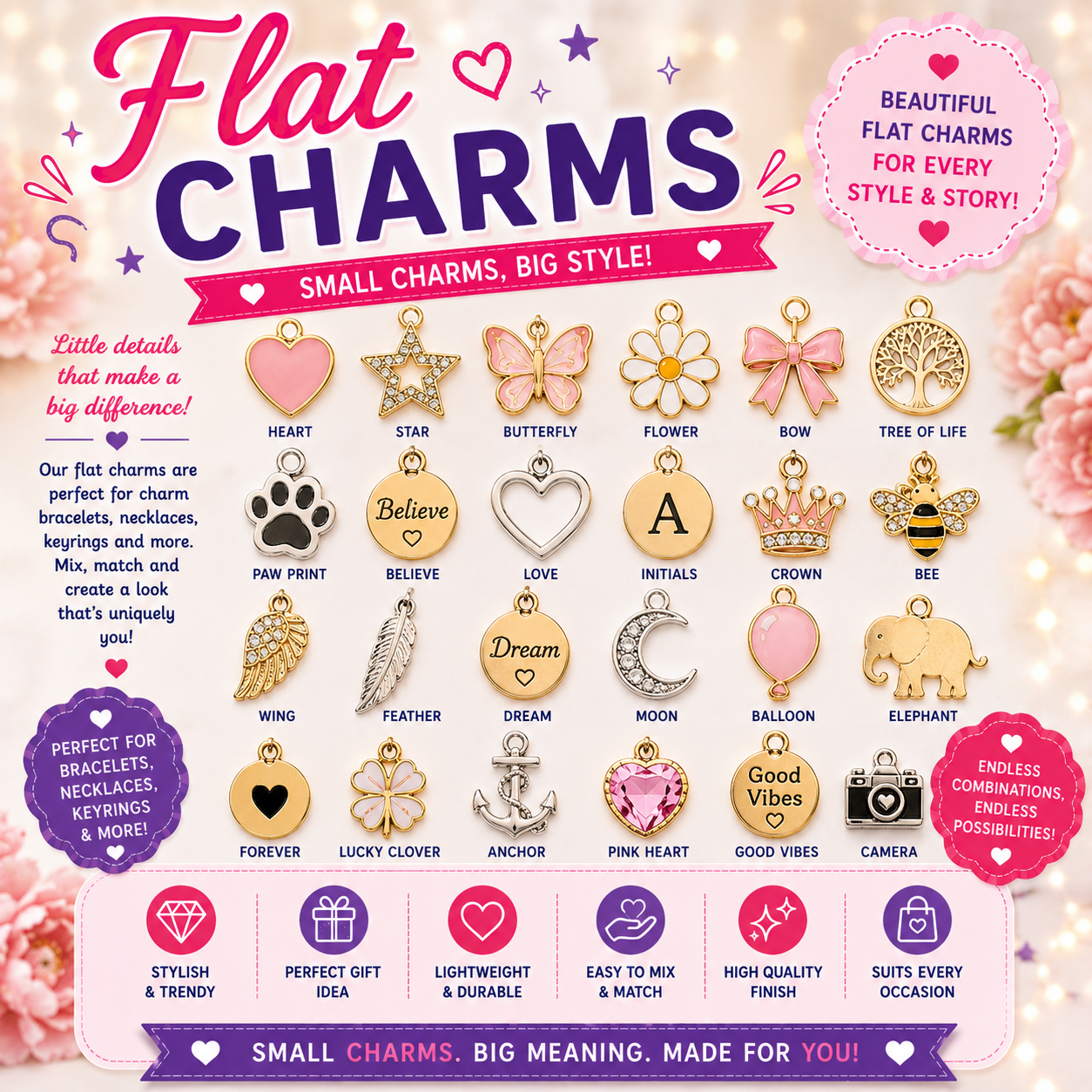 Flat Charms