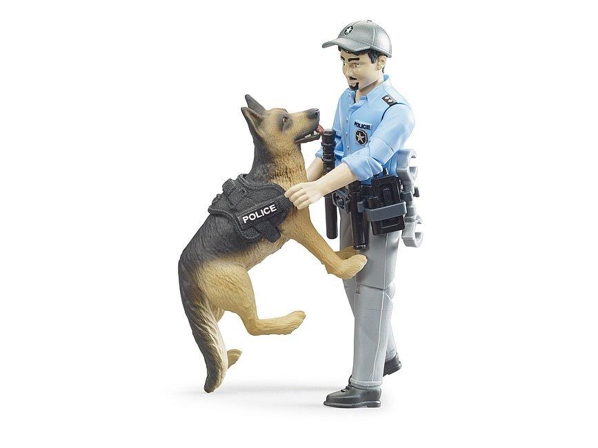 Buy Bruder Toy Police Officer with Dog | 1:16 Scale | Fast Delivery