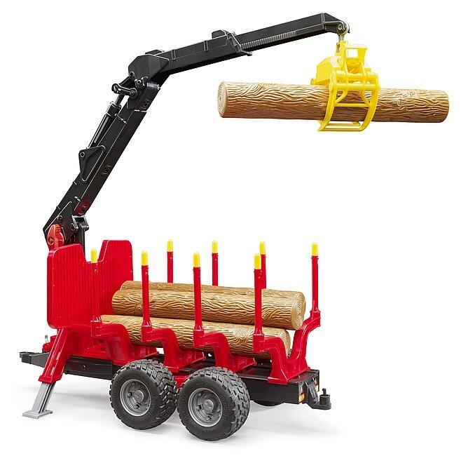 Buy Bruder Forestry Trailer with Loading Crane | 1:16 Scale Toy