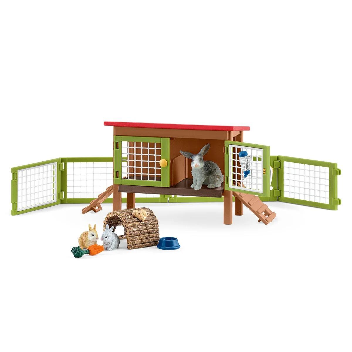 Buy Schleich Rabbit Hutch Toy | Small Animal Playset