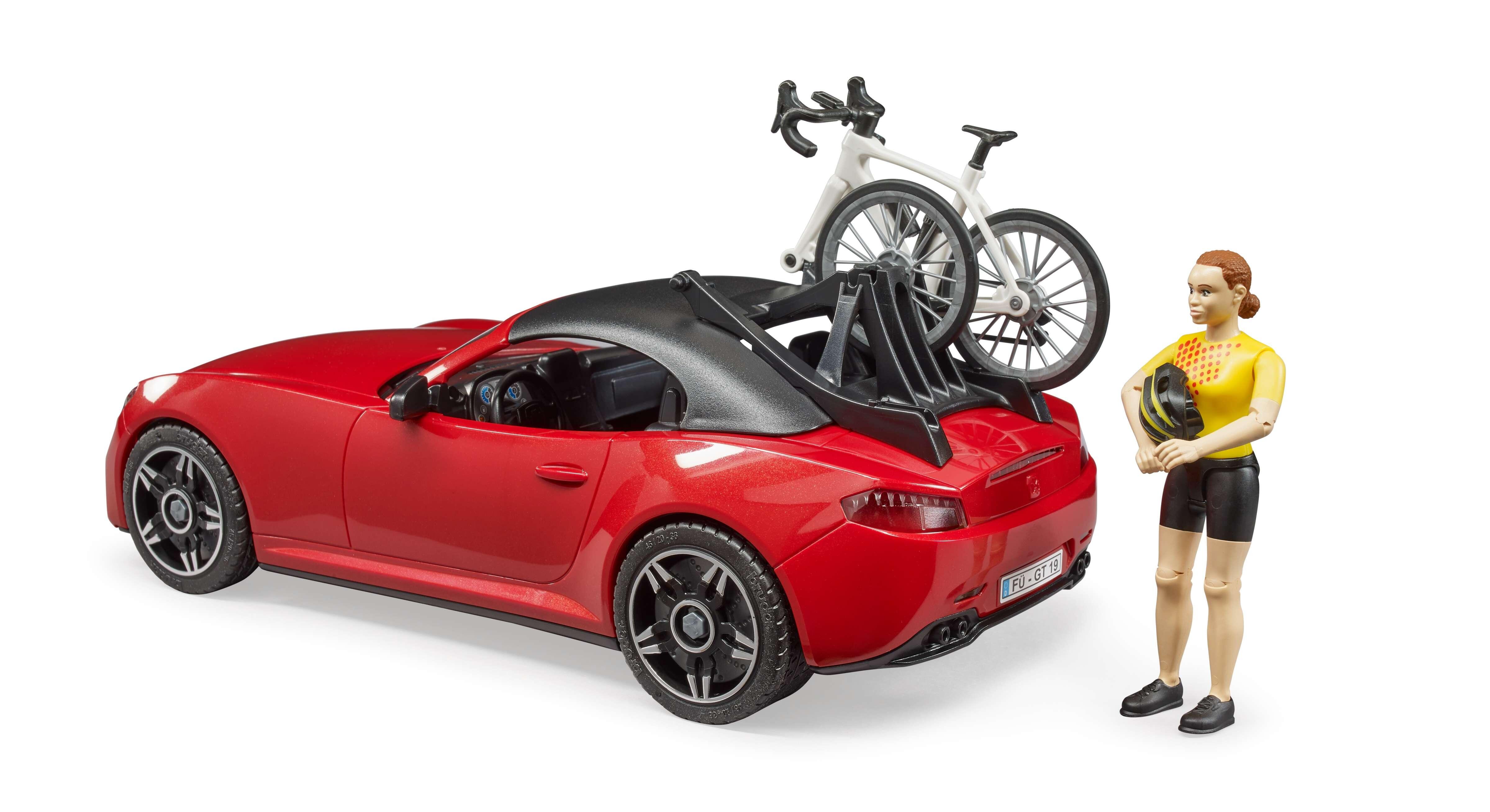 Purchase Roadster with Racing Bicycle and Cyclist | Toy for Kids