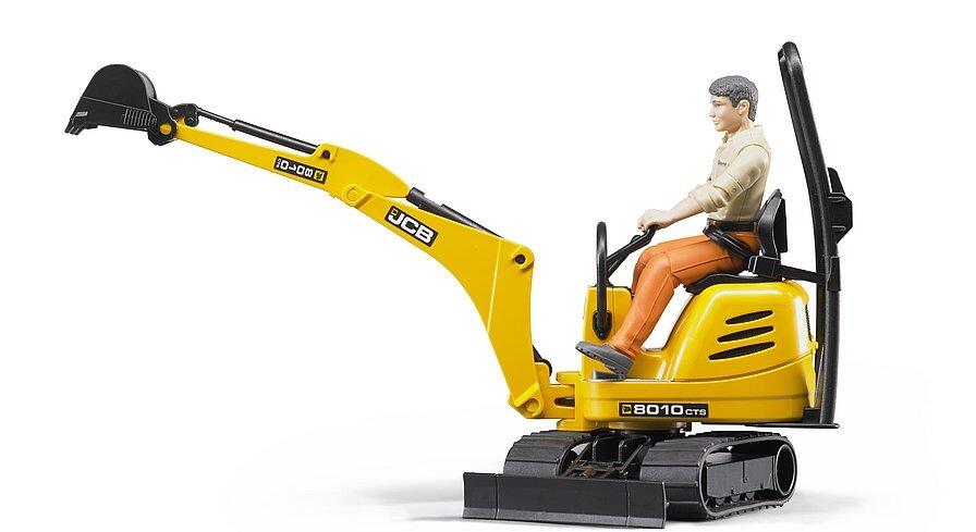 JCB Micro Excavator 8010 CTS and Worker - 1:16 Scale