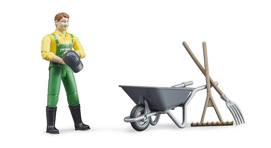 Buy Bruder Farmer Figure Set with Accessories | 1:16 Farm Toy