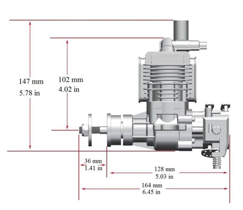 Stinger 20cc Single Cylinder Side Exhaust 2-Stroke Petrol Engine
