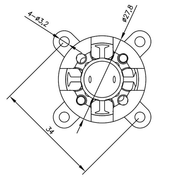 Brushless Motor 2836 1100KV 1050KV 2-4S