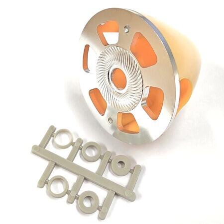 Spinner 51mm Yellow with Aluminium Back Plate