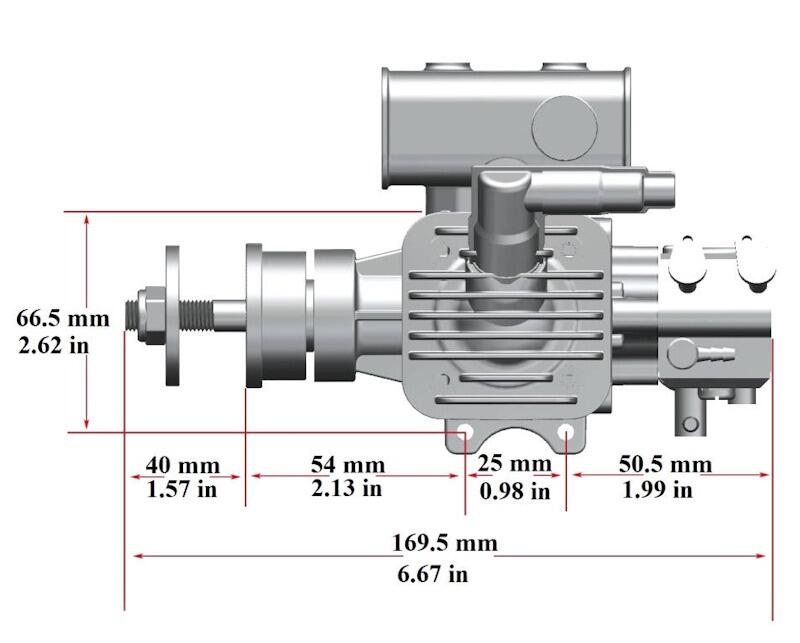 Stinger 26cc Single Cylinder Side Exhaust 2 Stroke Petrol Engine