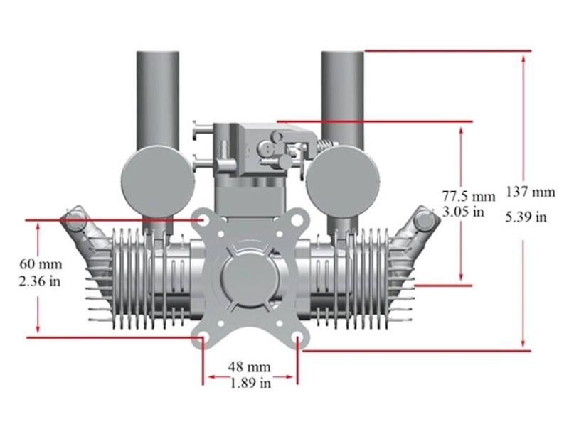 Stinger 30cc Twin Cylinder 2-Stroke Petrol Engine