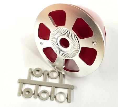 Spinner 57mm Red with Aluminium Back Plate