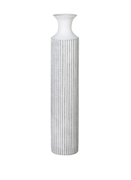 White dotted detail vase