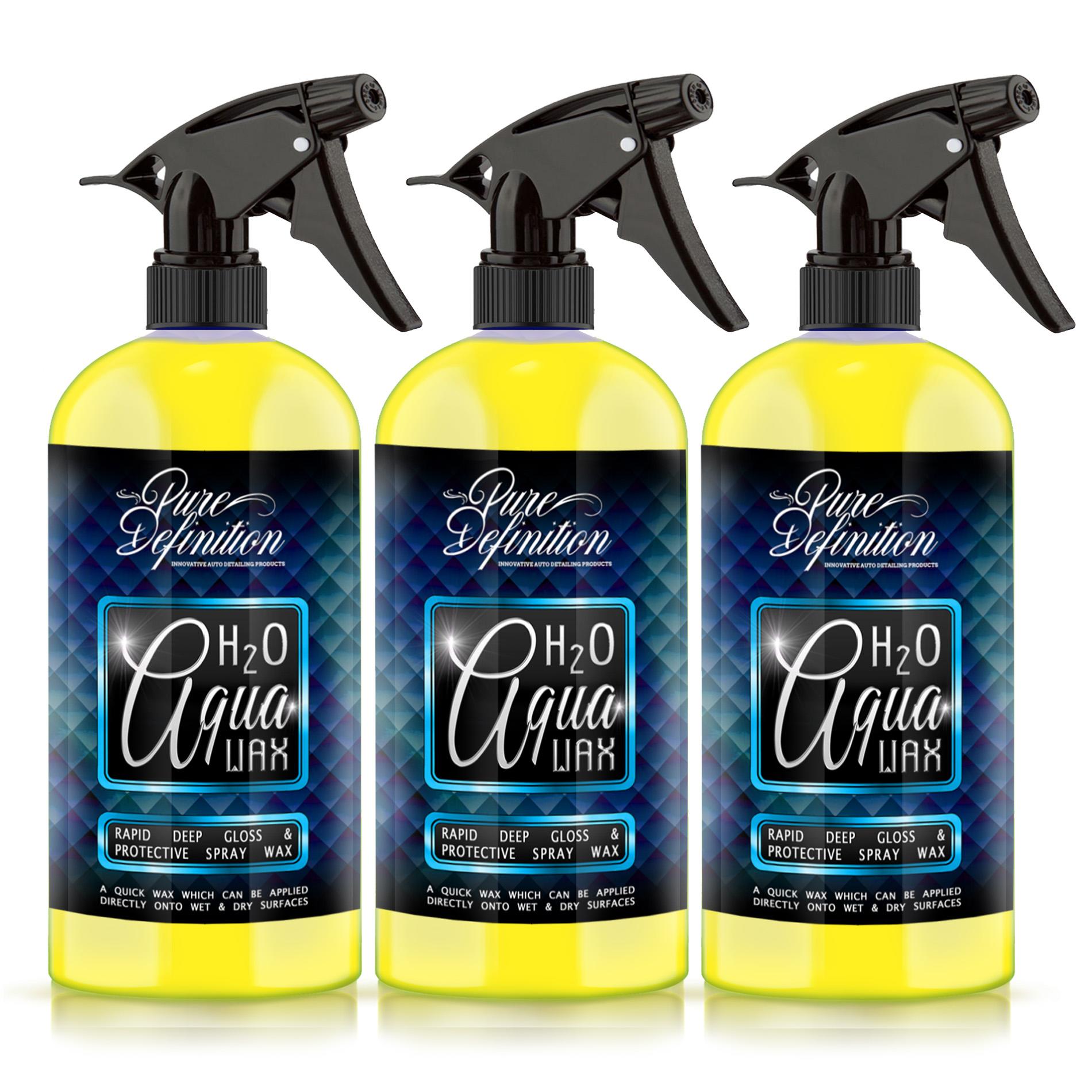 Car H20 Aqua Wax Spray Gloss Sealant Paintwork Wash Rinse Aid Pure ...
