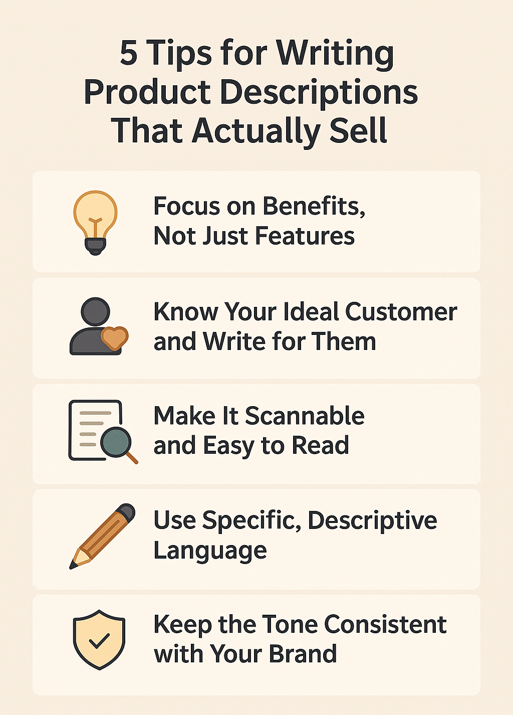 5 Tips for Creating Product Descriptions That Sell (2025)