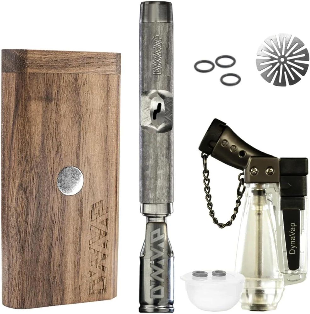 Dynavap M7 Starter Pack, with Refillable Lighter, Wooden DynaStash ...