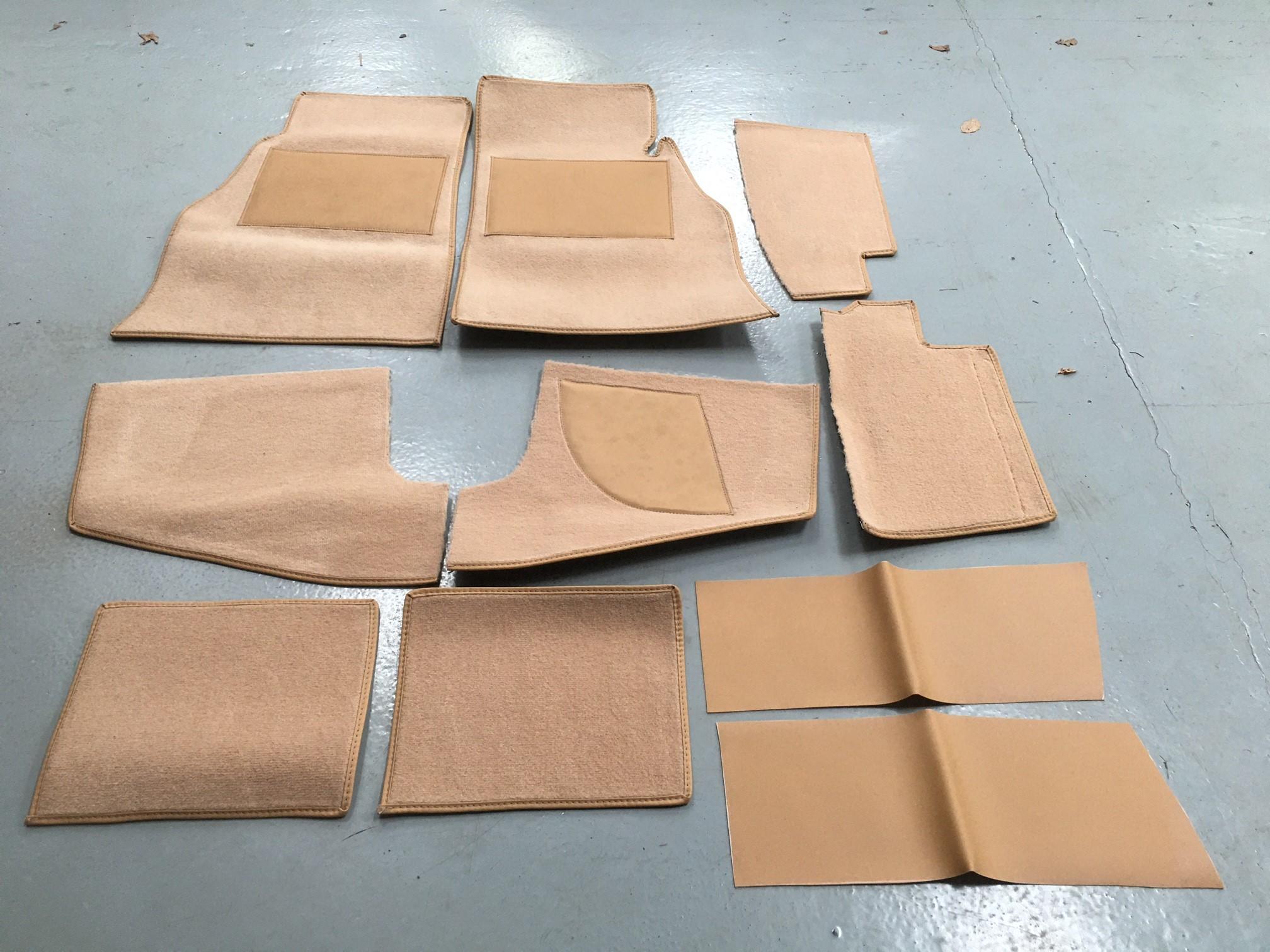 NEW E-TYPE 3.8 FLAT FLOOR BEIGE CARPET SET U06C01