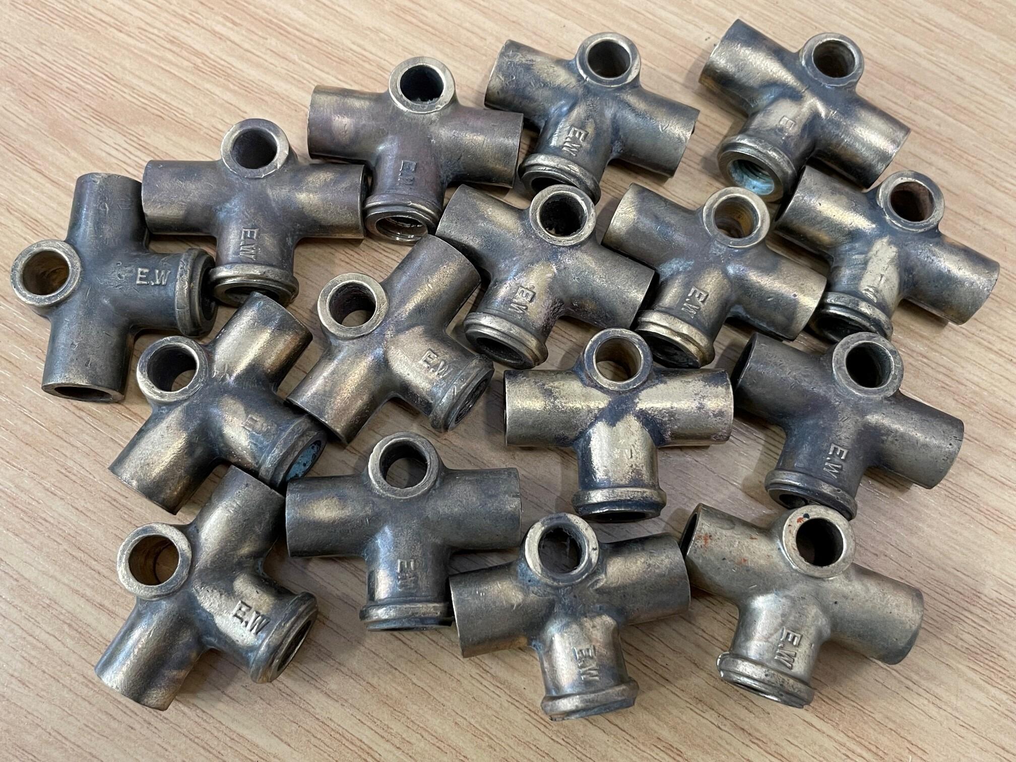 C18834 ORIGINAL RARE E-TYPE BRASS 3 WAY BRAKE UNION WITH CORRECT EW ...