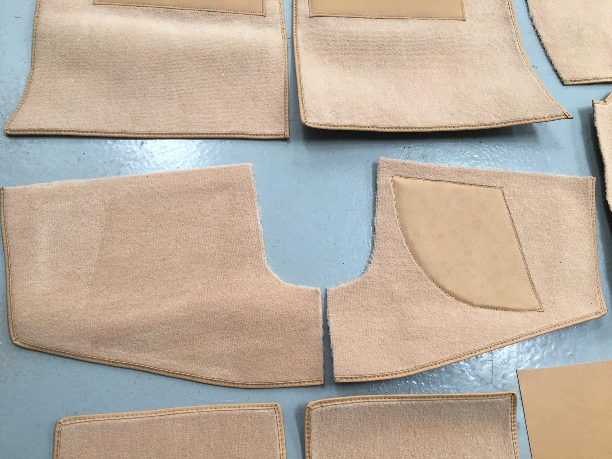 NEW E-TYPE 3.8 FLAT FLOOR BEIGE CARPET SET U06C01