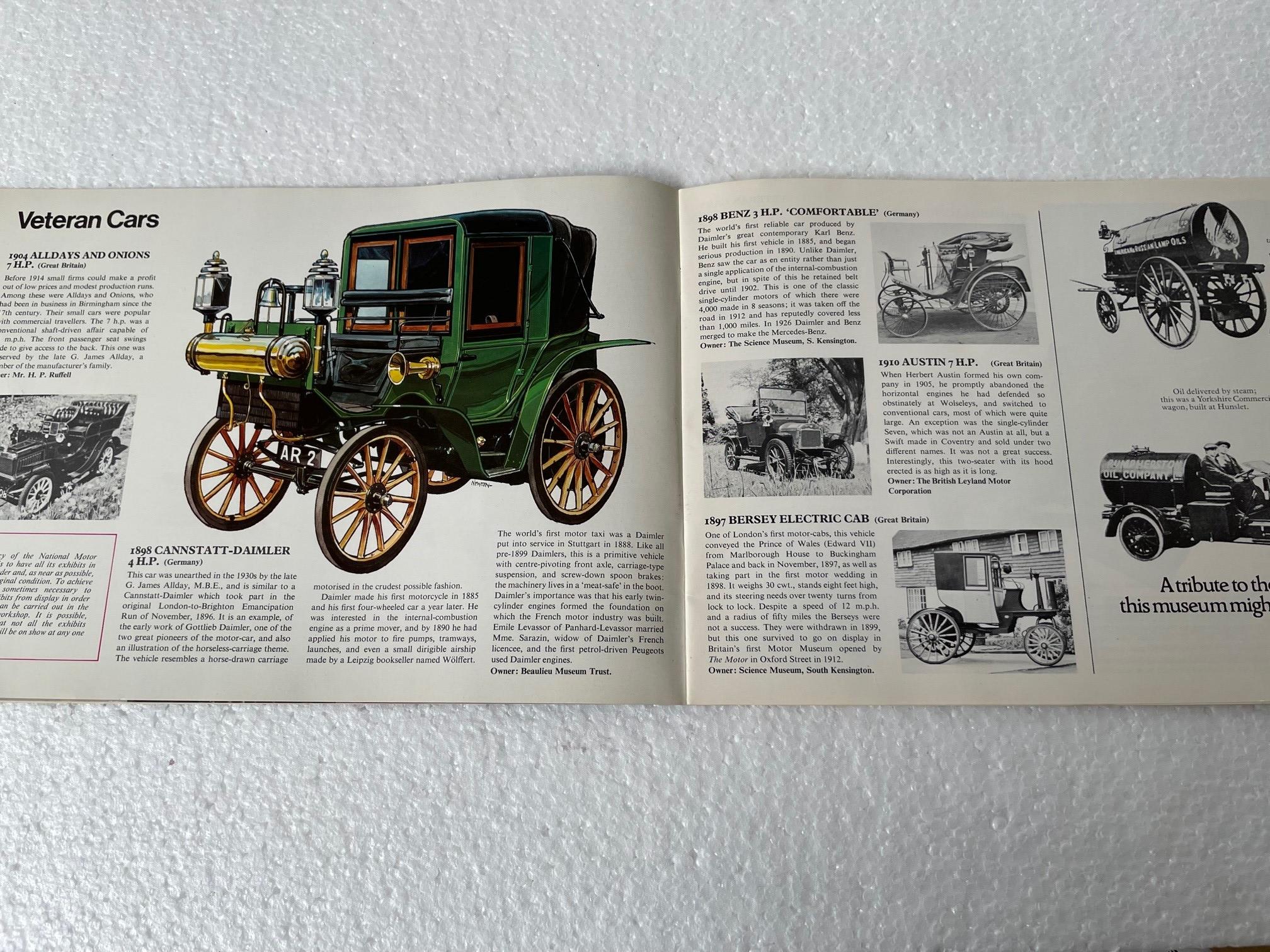 RARE GOOD USED ORIGINAL THE NATIONAL MOTOR MUSEUM BEAULIEU BROCHURE