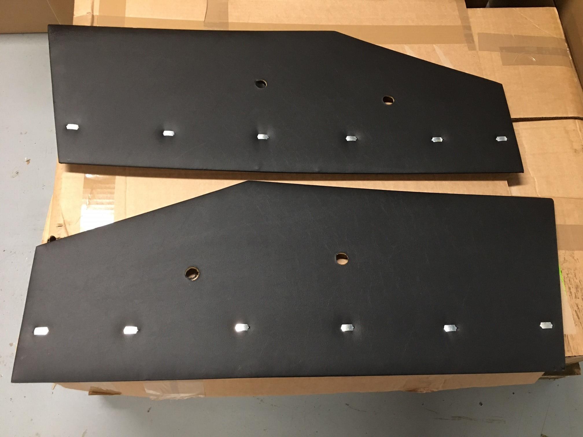 PAIR OF NEW S1 E-TYPE DOOR CARDS TRIMMED IN BLACK 1 x LH & 1 x RH