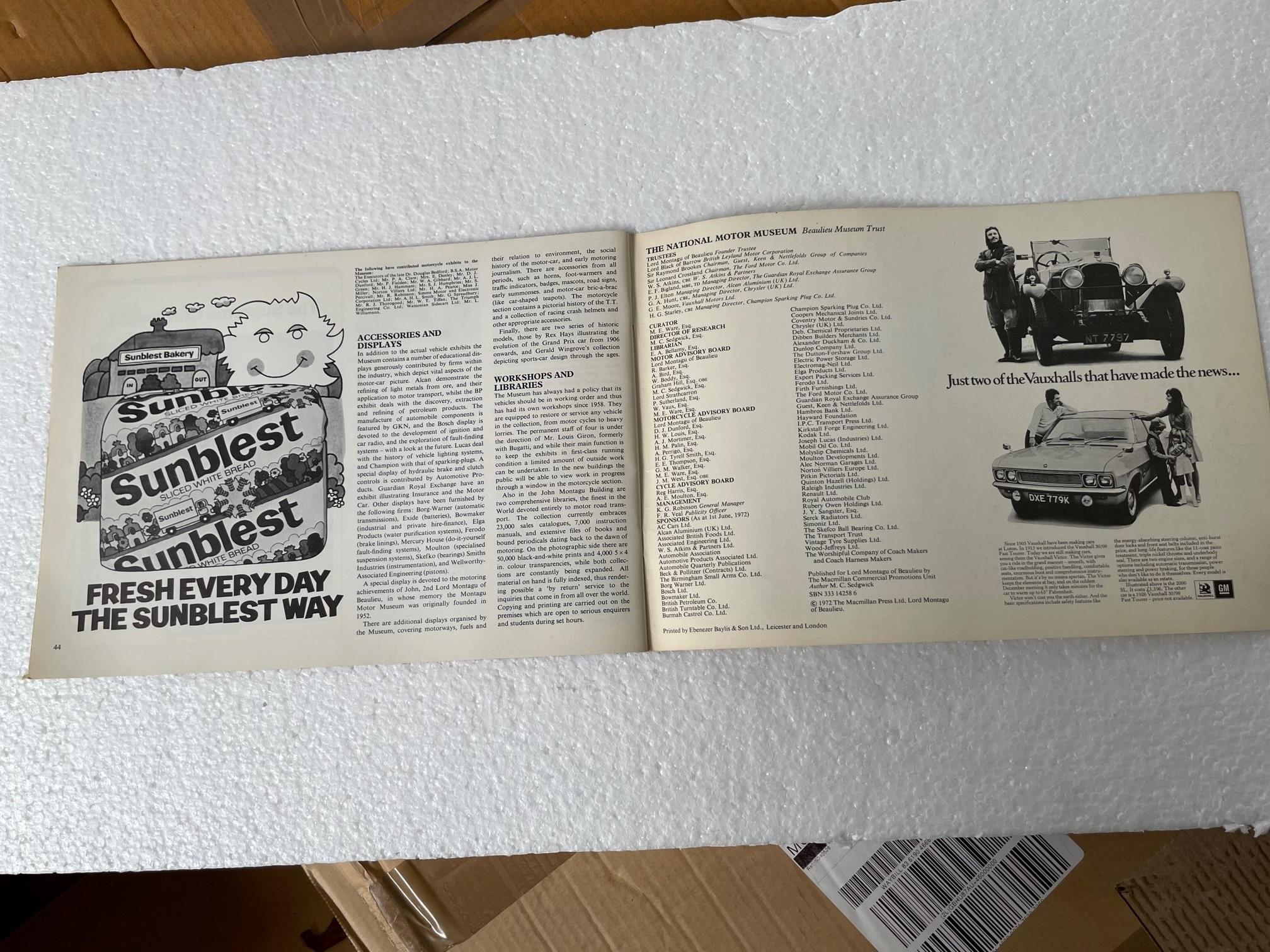 RARE GOOD USED ORIGINAL THE NATIONAL MOTOR MUSEUM BEAULIEU BROCHURE