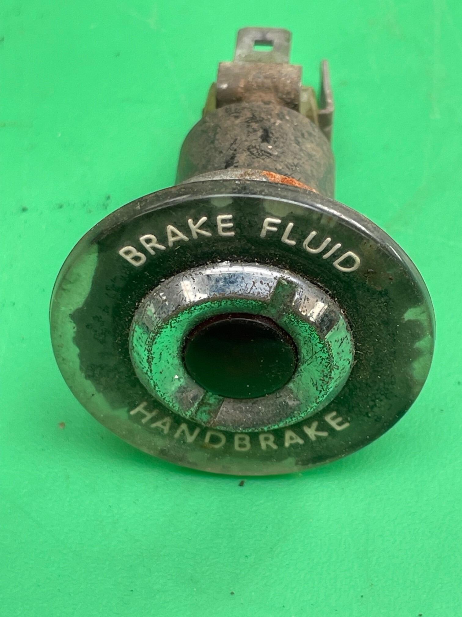 ORIGINAL JAGUAR BRAKE FLUID WARNING LAMP & ESCUTCHEON 38726 / C19637 (C)