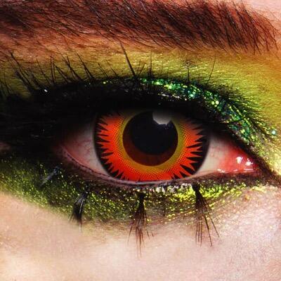 Mesmereyez Orange Werewolf Coloured Contact Lenses