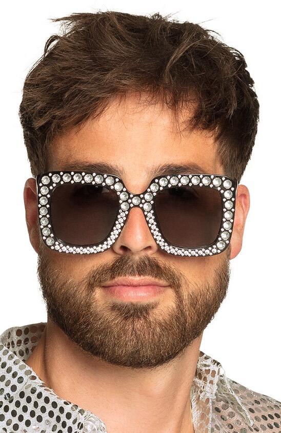 Bling Bling Party Glasses Black