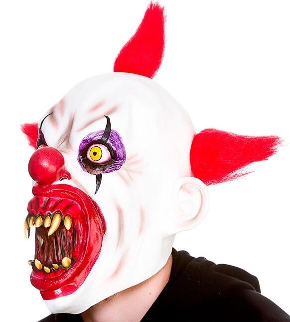 Cannibal Clown Latex Mask with Hair