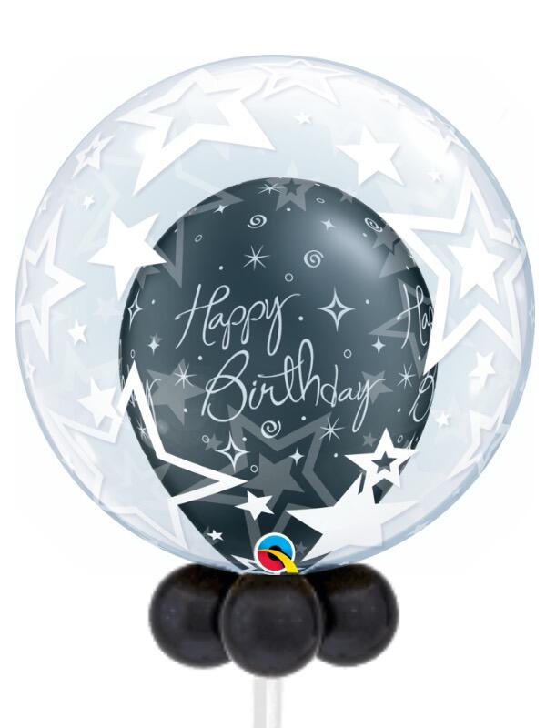 Stars Design Double Bubble Balloon