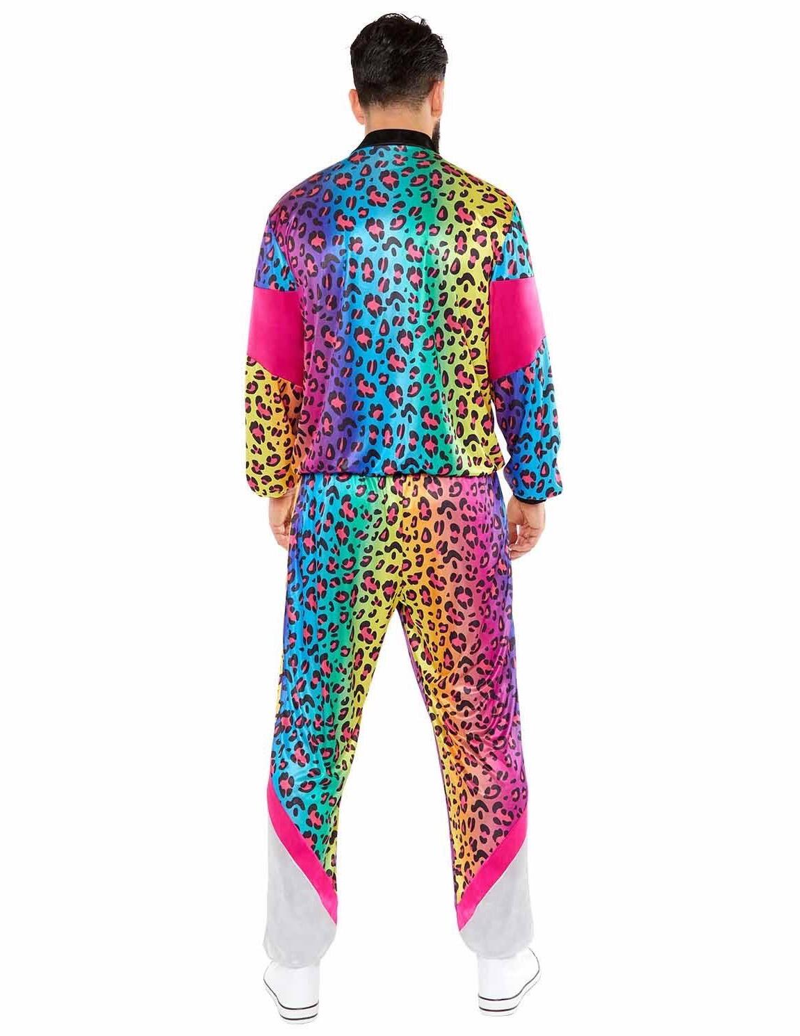 80s 90s Neon Animal Print Shell Suit
