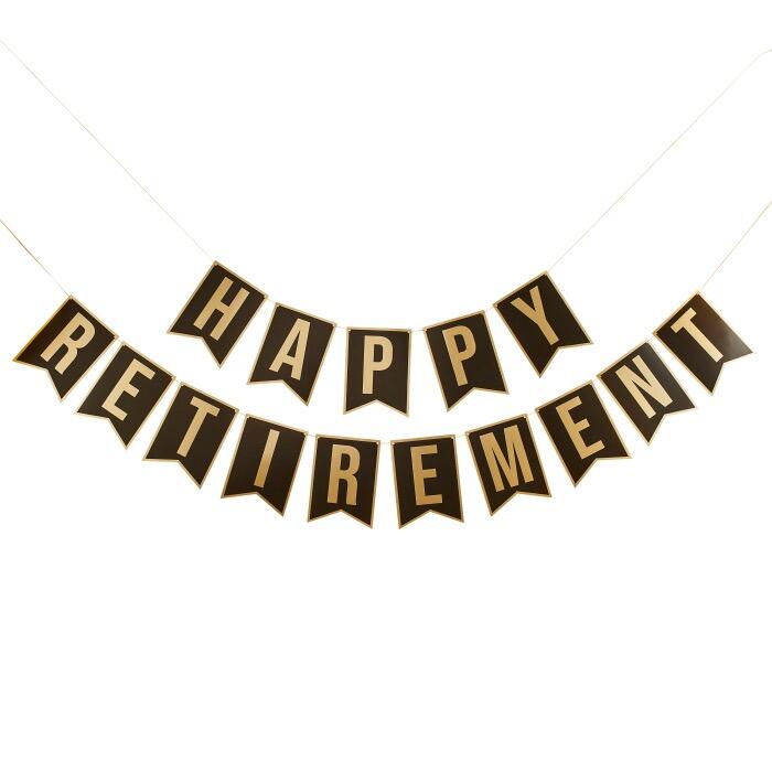 Happy Retirement Card Bunting Banner