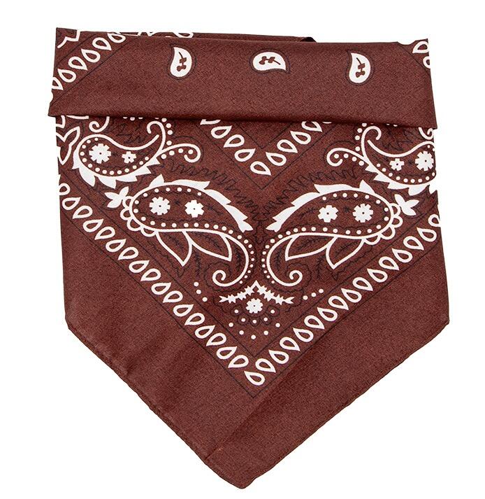 Cowboy Neckerchief Bandana Brown