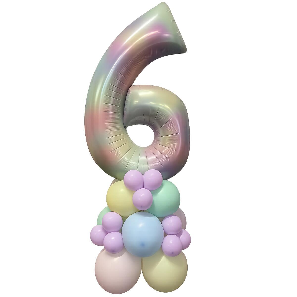Deluxe Balloon Number Stack Pastel Mix