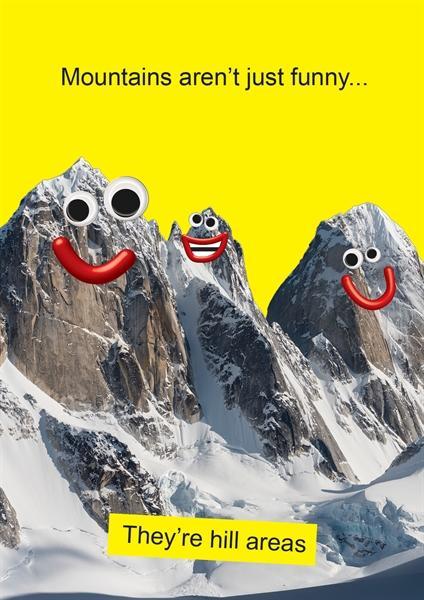 Mountains Aren't Just Funny Card