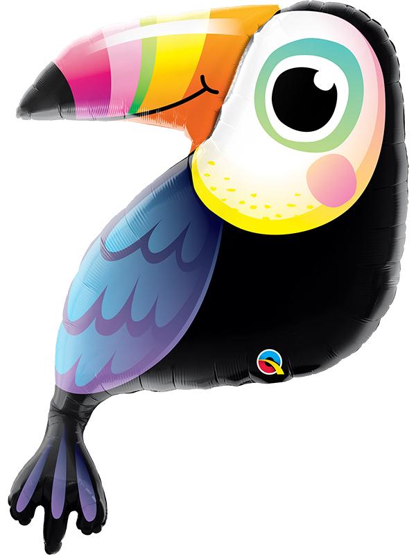 Foil Balloon Colourful Toucan