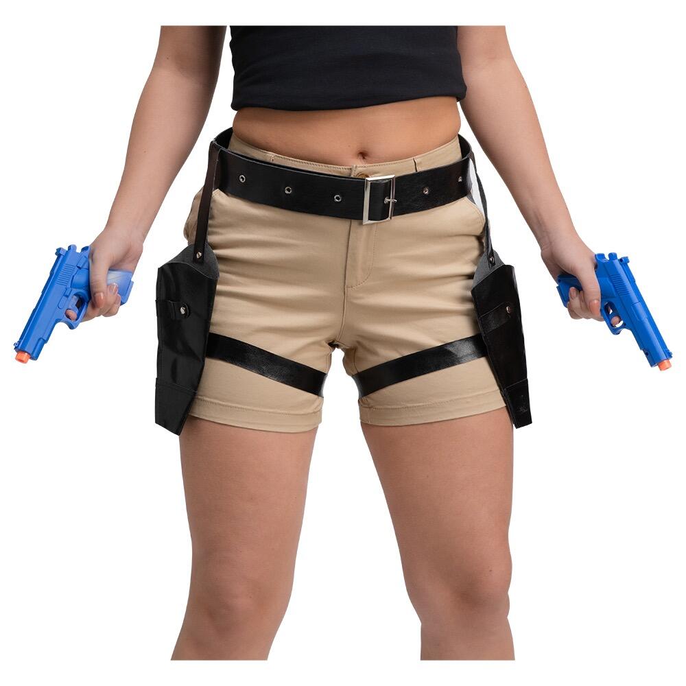 Double Gun & Thigh Holster Set Blue