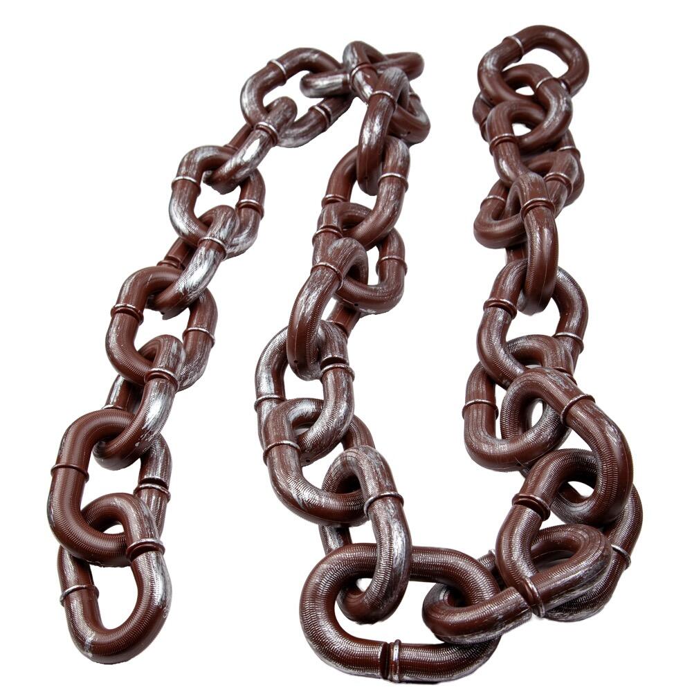 Large Plastic Rusty Chain Prop