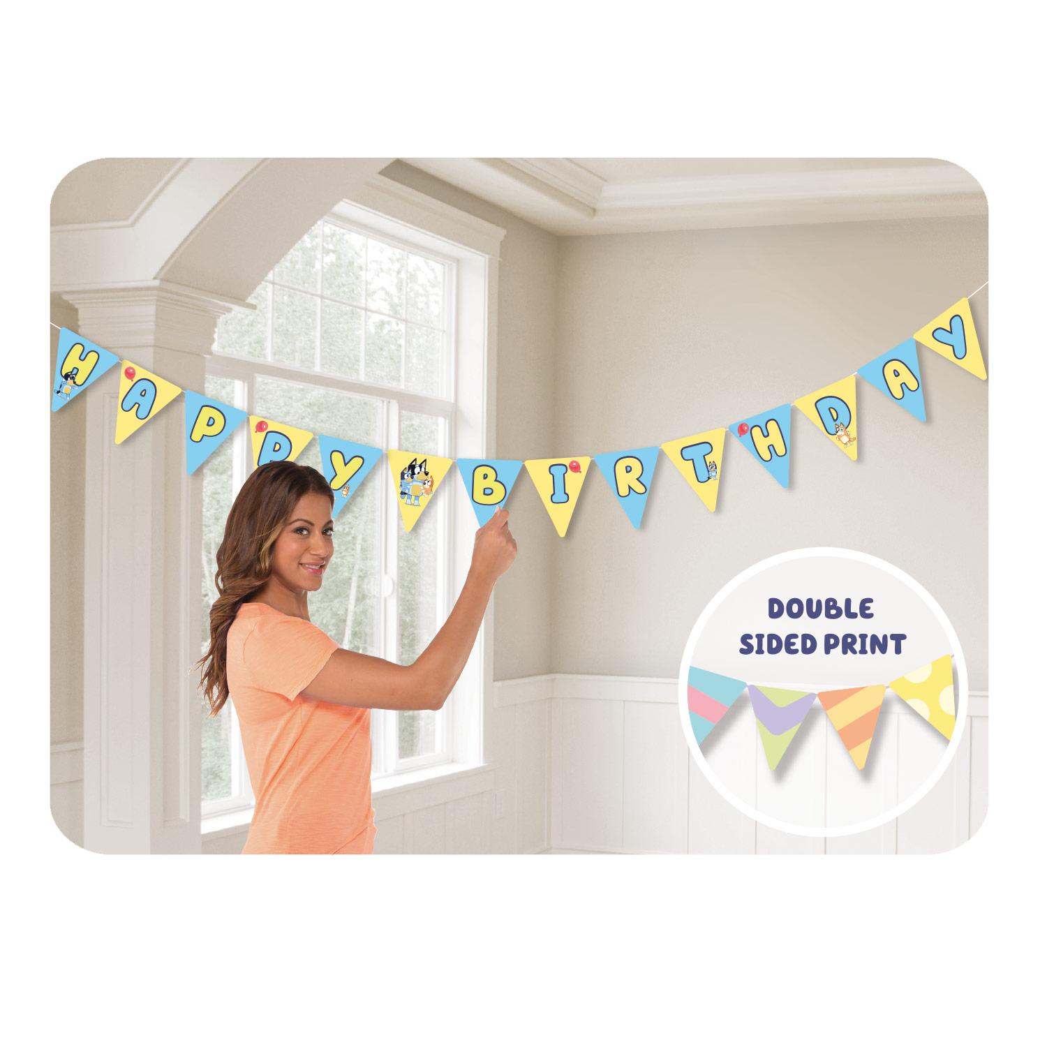 Bluey Card Birthday Letter Pennant Letter Banner