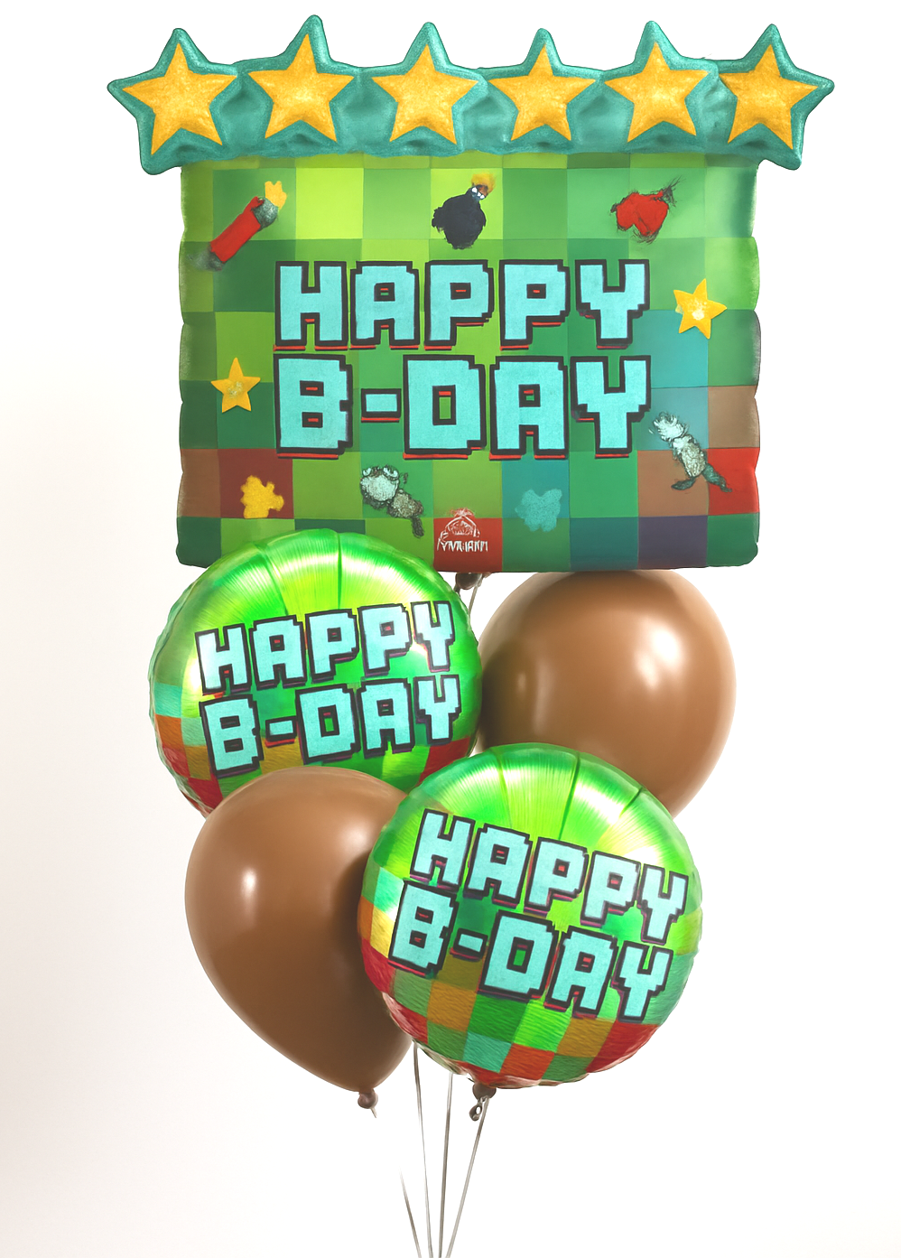 Super Bunch Balloon Bouquet Pixel Birthday