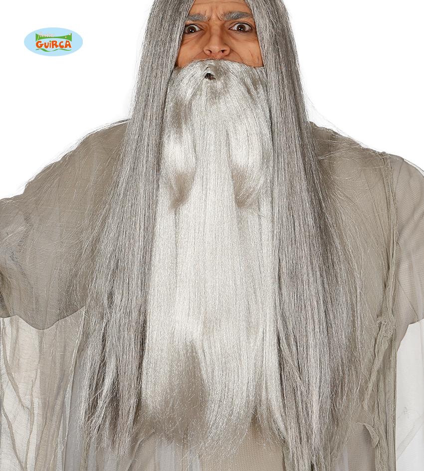 Long Wizard Beard Light Grey
