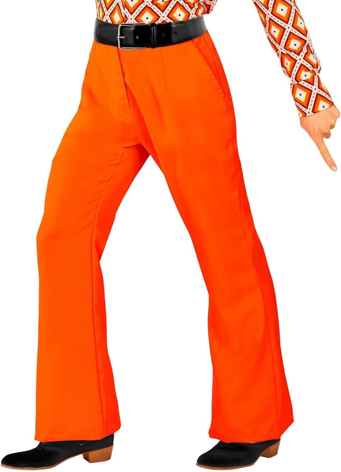 1970s Orange Flared Trousers | Groovy Retro Fancy Dress