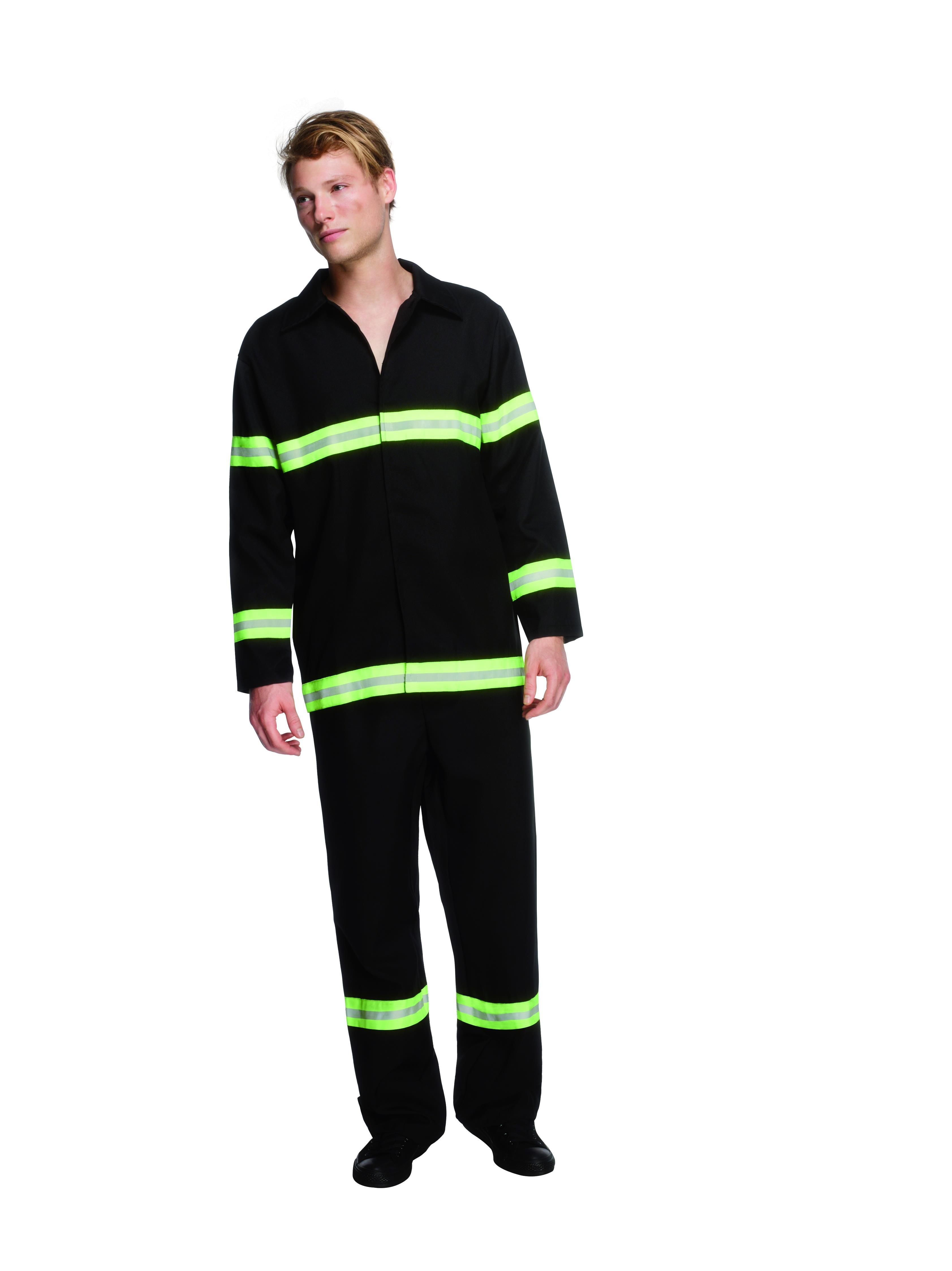 Fever Fireman Costume Black