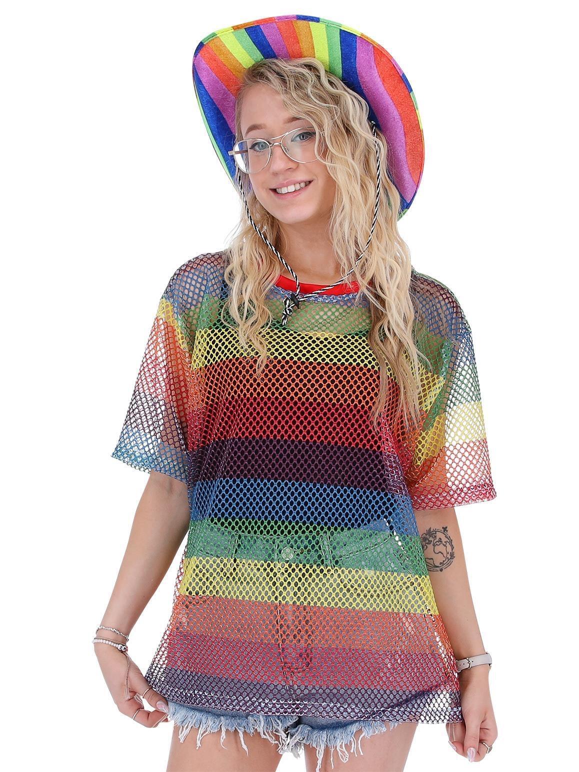 Rainbow Mesh Top Unisex