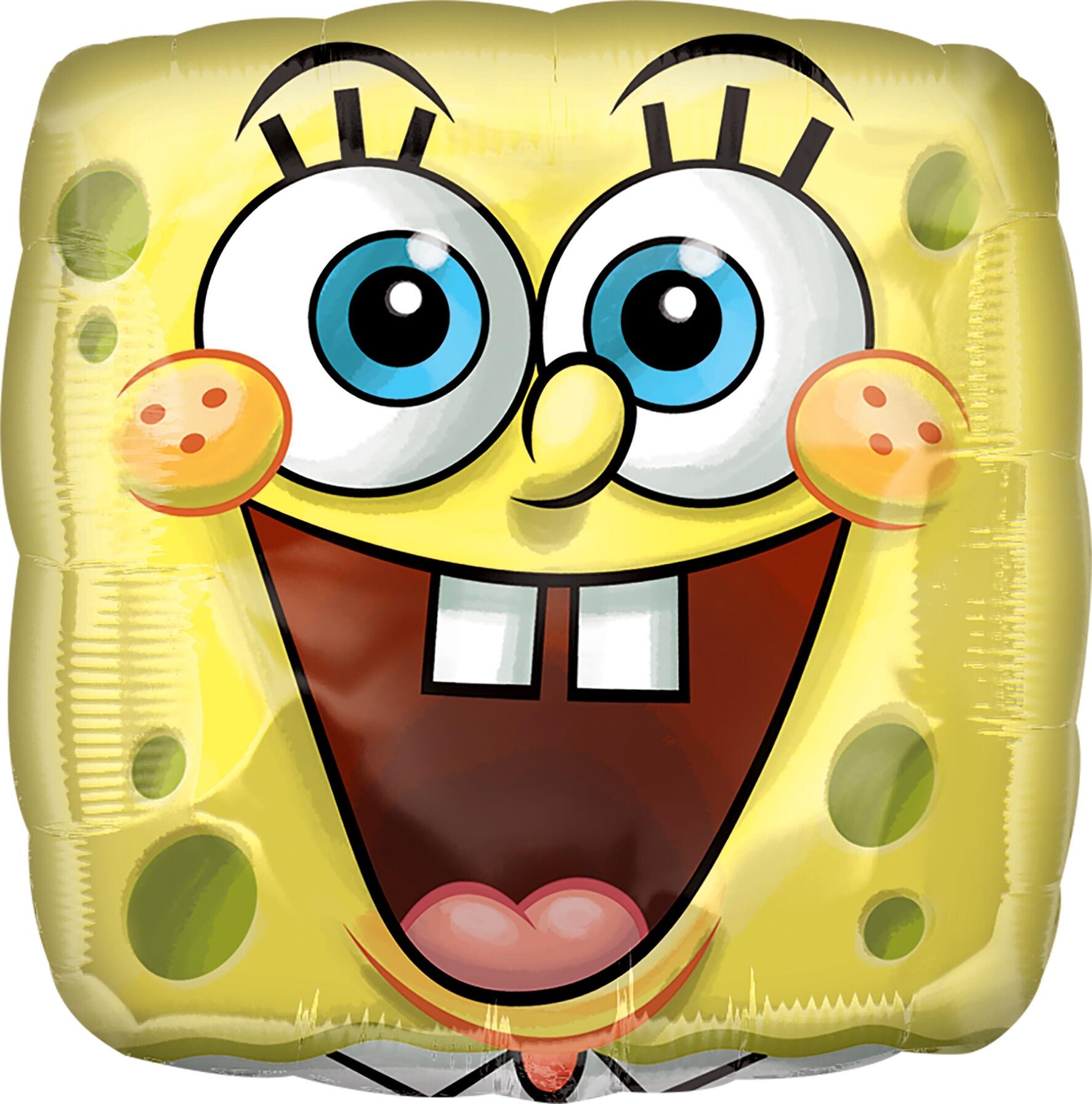 Foil Balloon Spongebob Squarepants Face Square