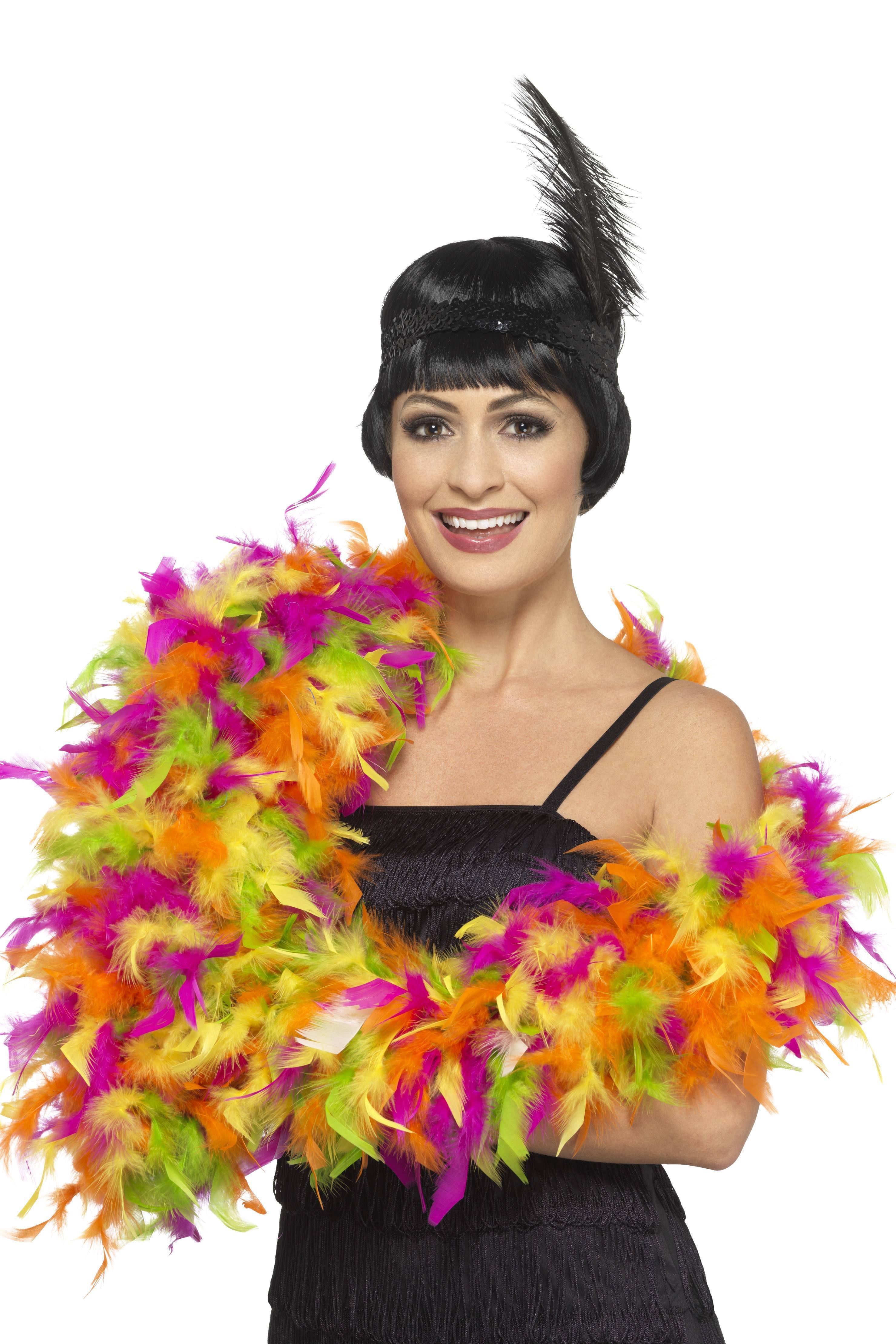 Deluxe Feather Boa Mixed Neon