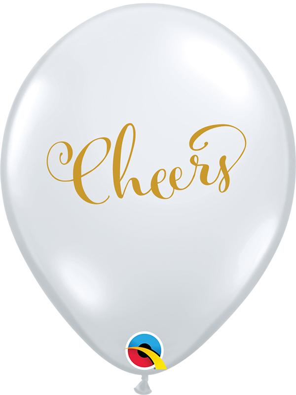 Latex Balloons Cheers Diamond Clear