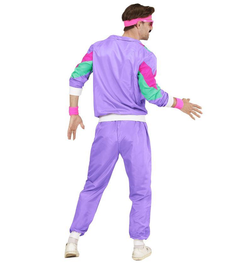 80s Shell Suit Unisex Costume Purple Green Pink