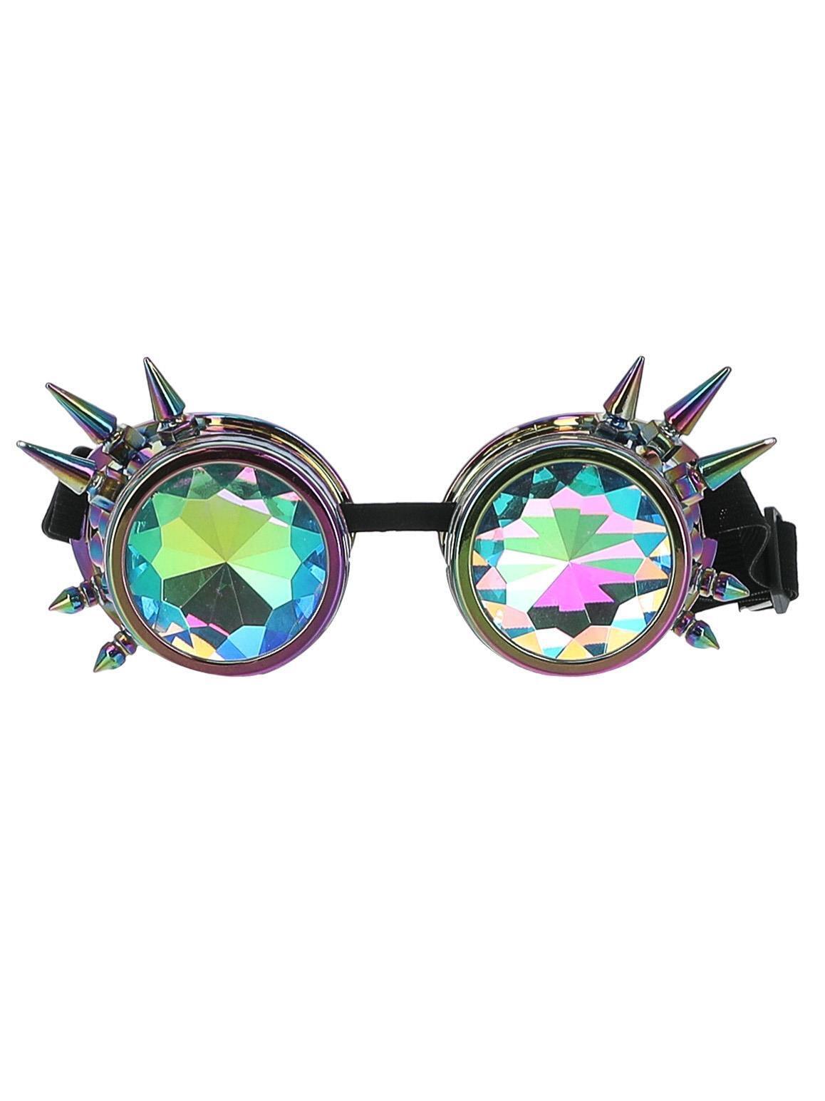 Silver Holographic Festival Goggles