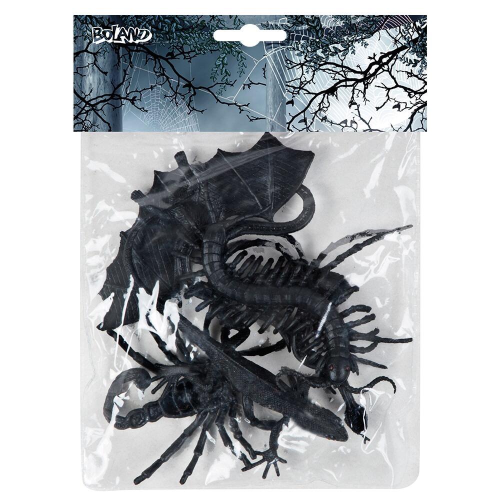 Set of 6 Creepy Creatures Black